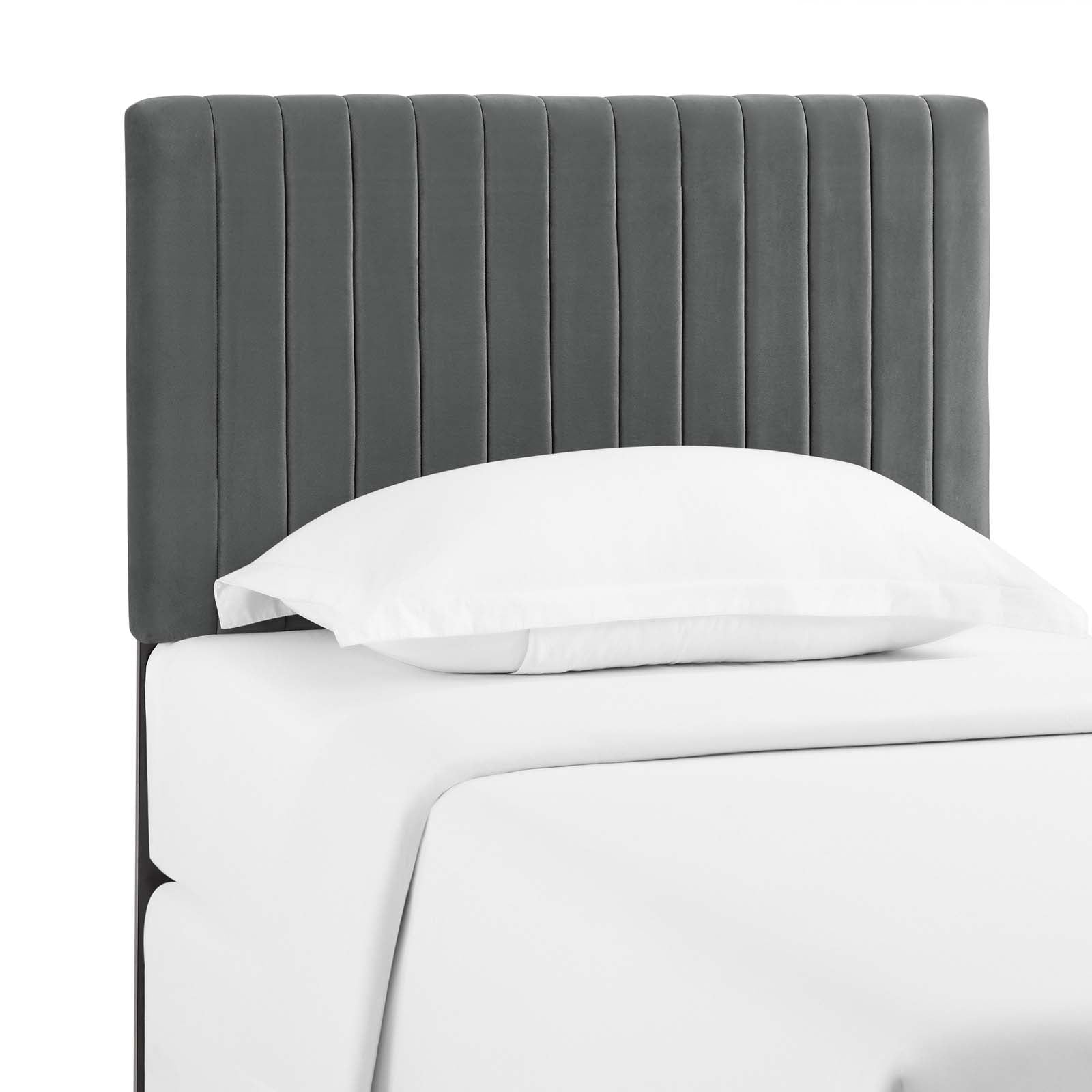 Keira Twin Performance Velvet Headboard MOD-6093-GRY